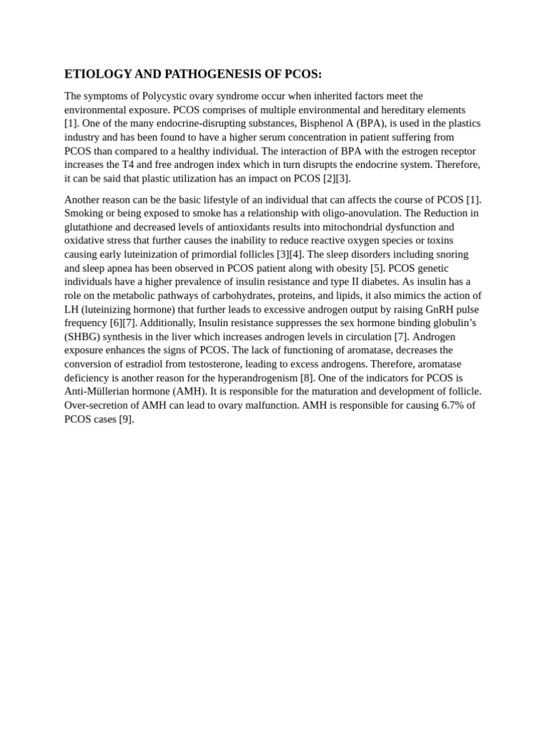 PATHOGENESIS OF PCOS | PDF