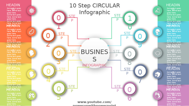 7.PowerPoint Presentation With 10 Step Infographic | PDF