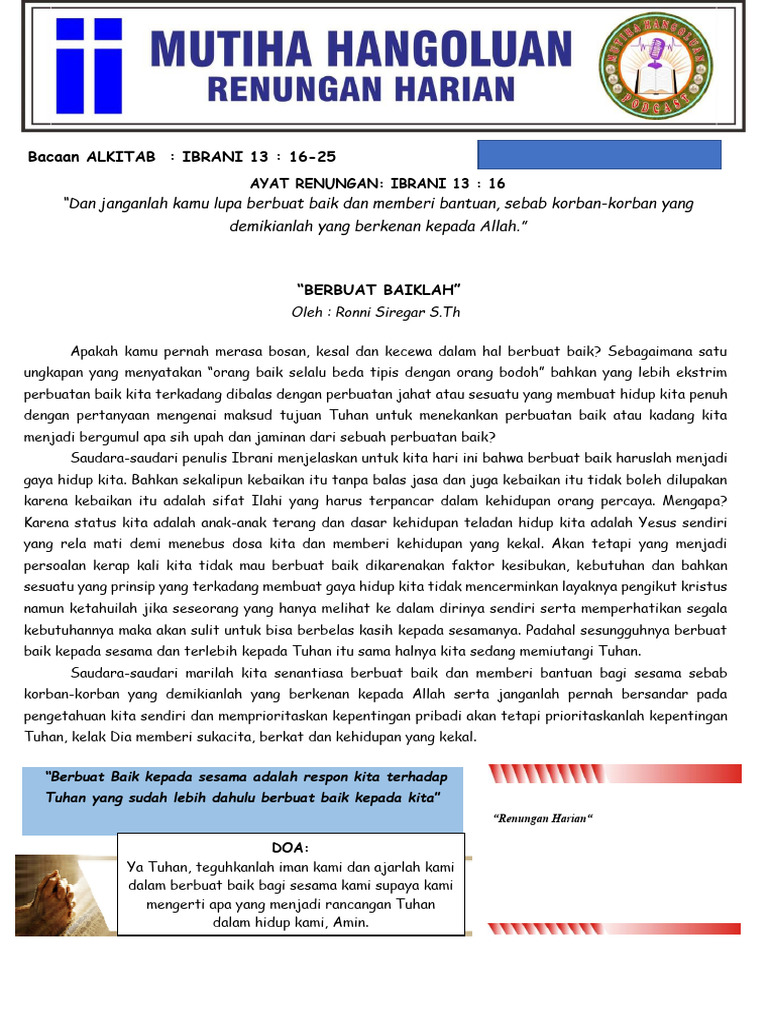 Berbuat Baiklah | PDF