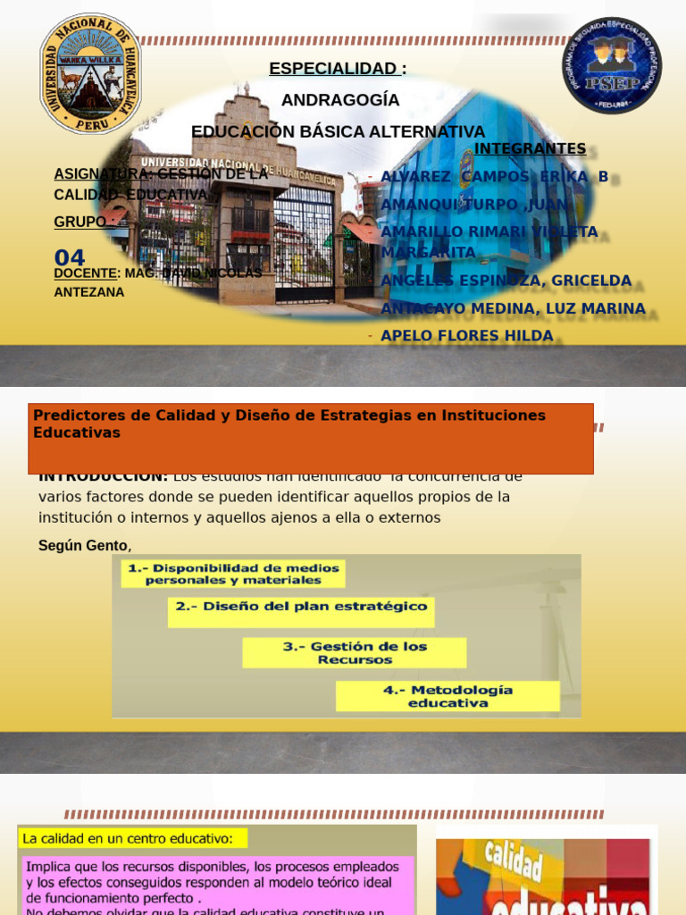 Predictores de Calidad y Diseño de Estrategias PARTE 1 | PDF