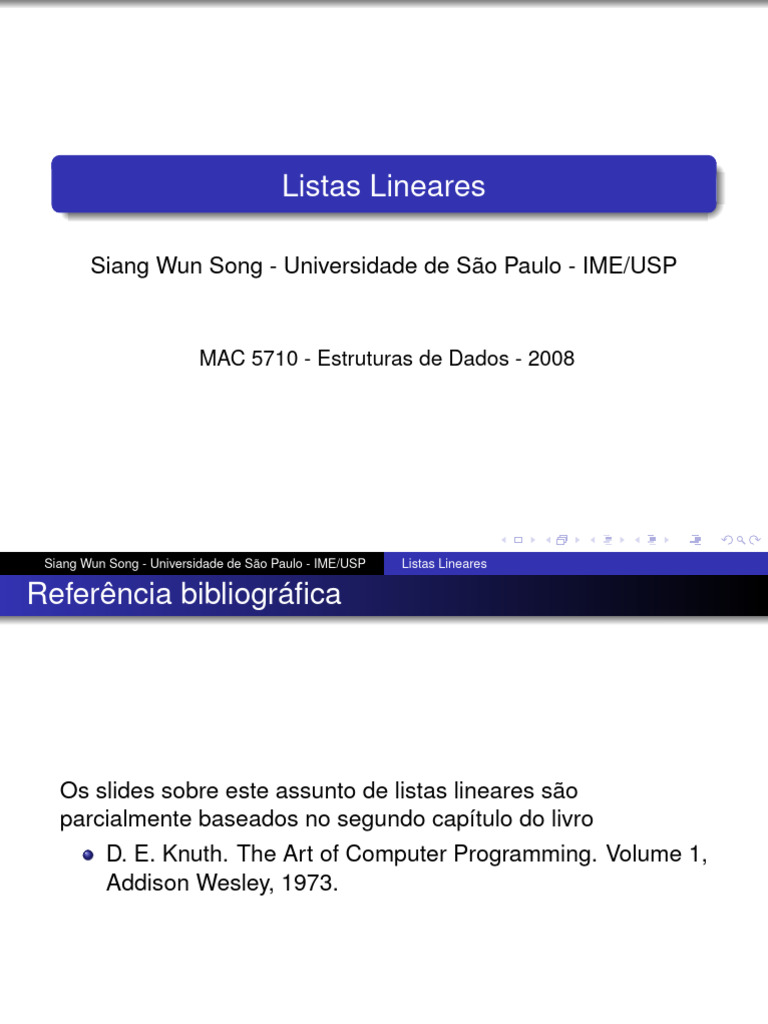 Listas Lineares | PDF