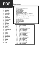 Insects Chart | PDF