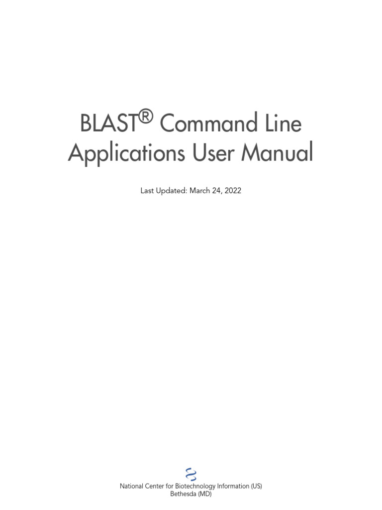 BLAST Command Line Users Manual | PDF