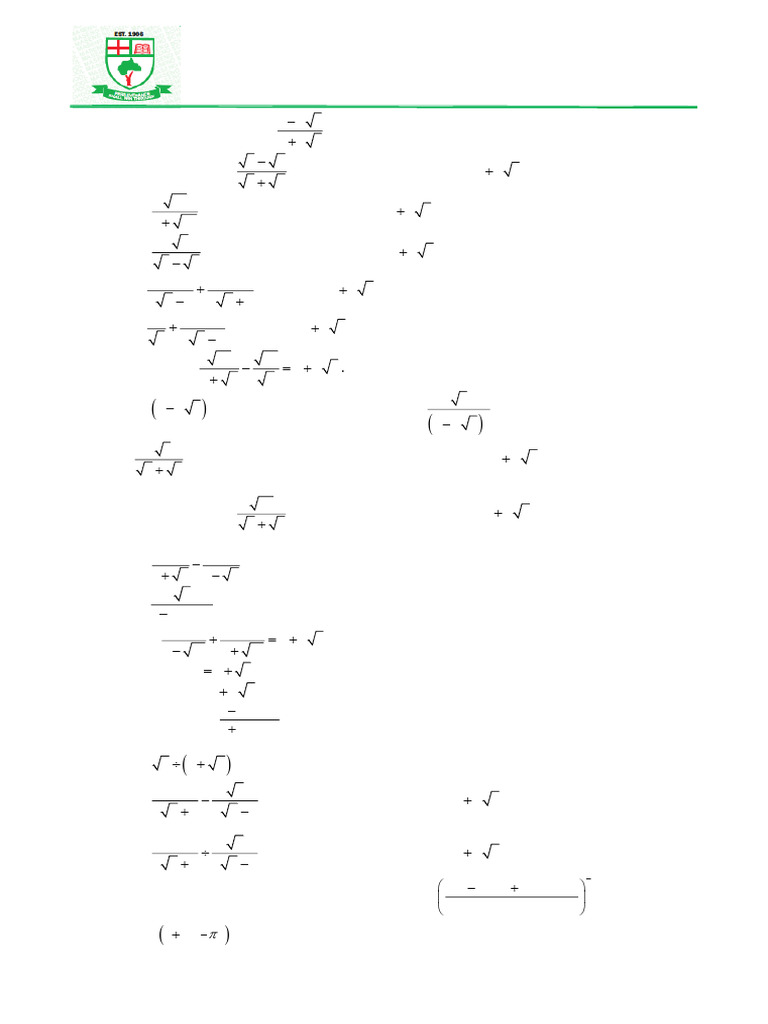 Surds 1 | PDF | Rational Number | Complex Analysis
