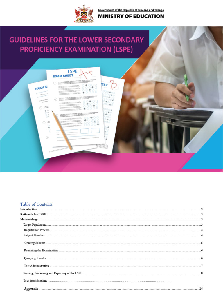 Guidelines For The Lower Secondary Proficiency Examination Guidelines ...