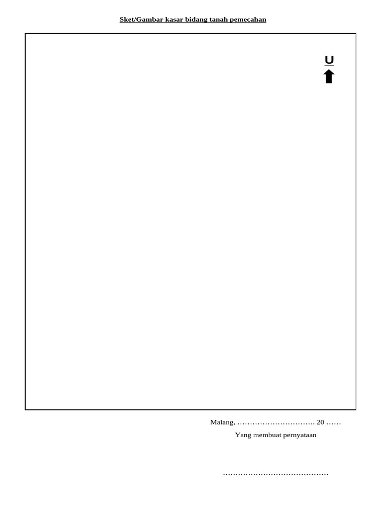Form Sket Tanah | PDF