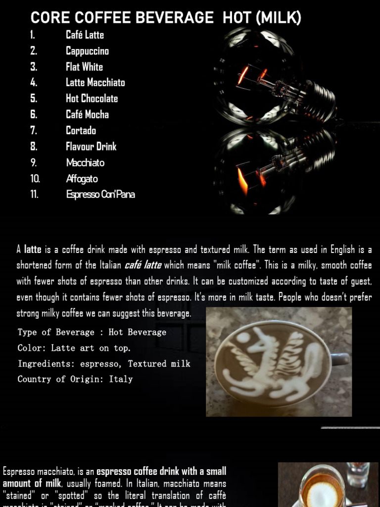 Core Beverage Hot Milk | PDF