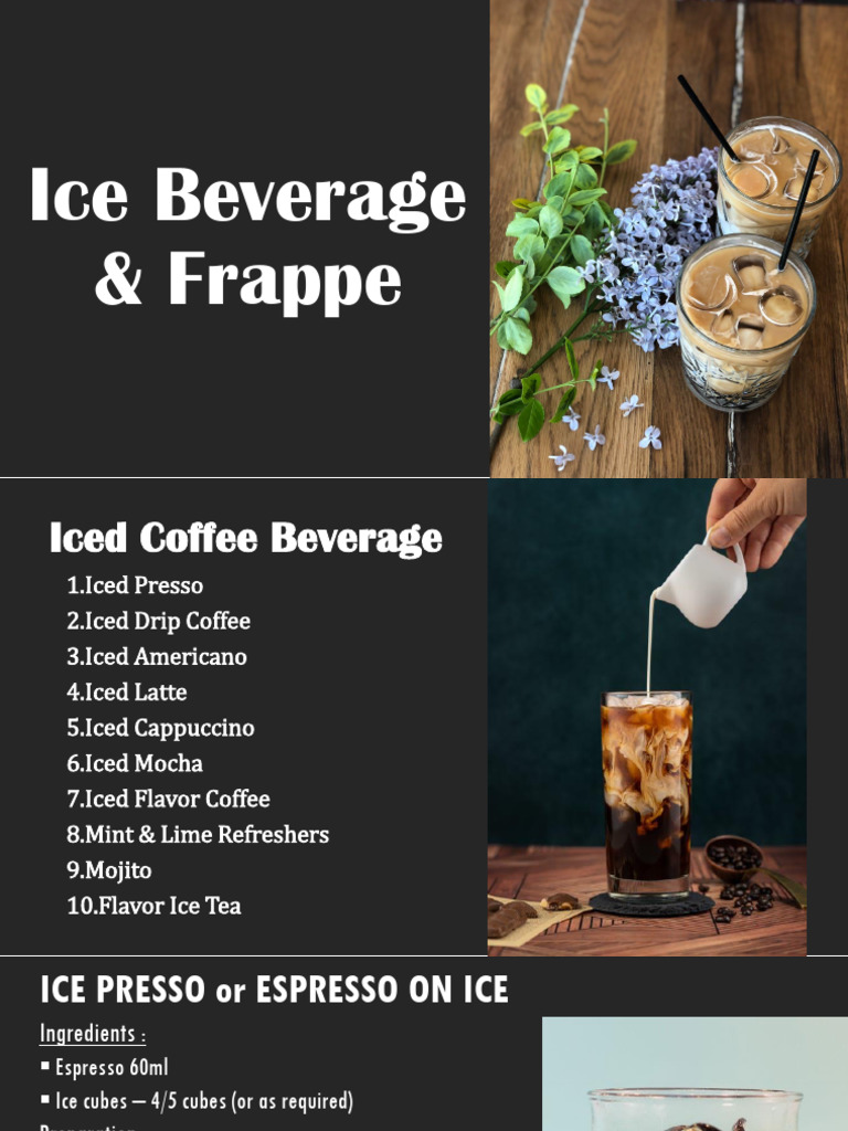 Ice Beverage and Frappe | PDF