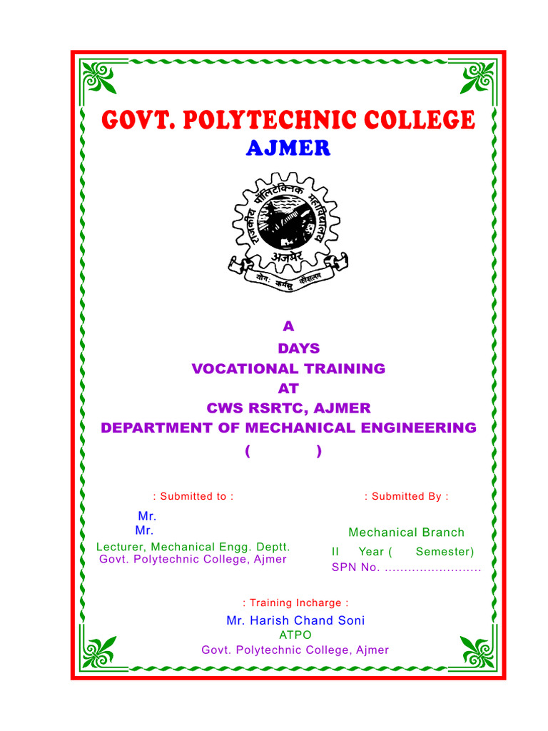 Training Report File | PDF