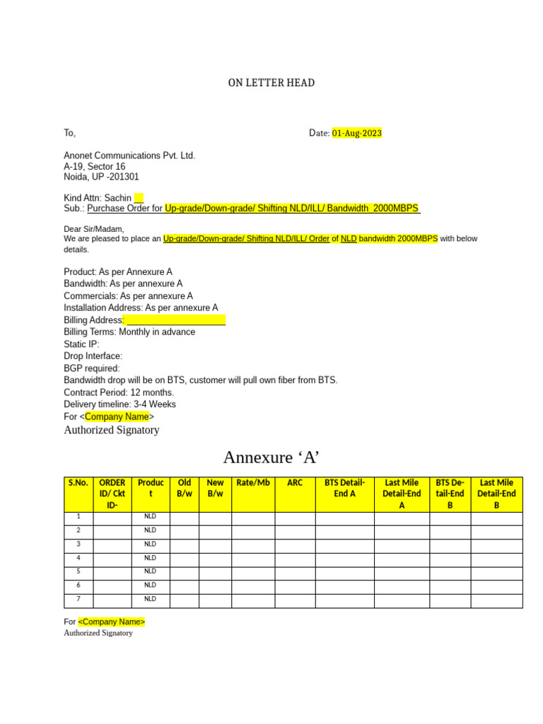 Up-Grade Down-Grade PO | PDF