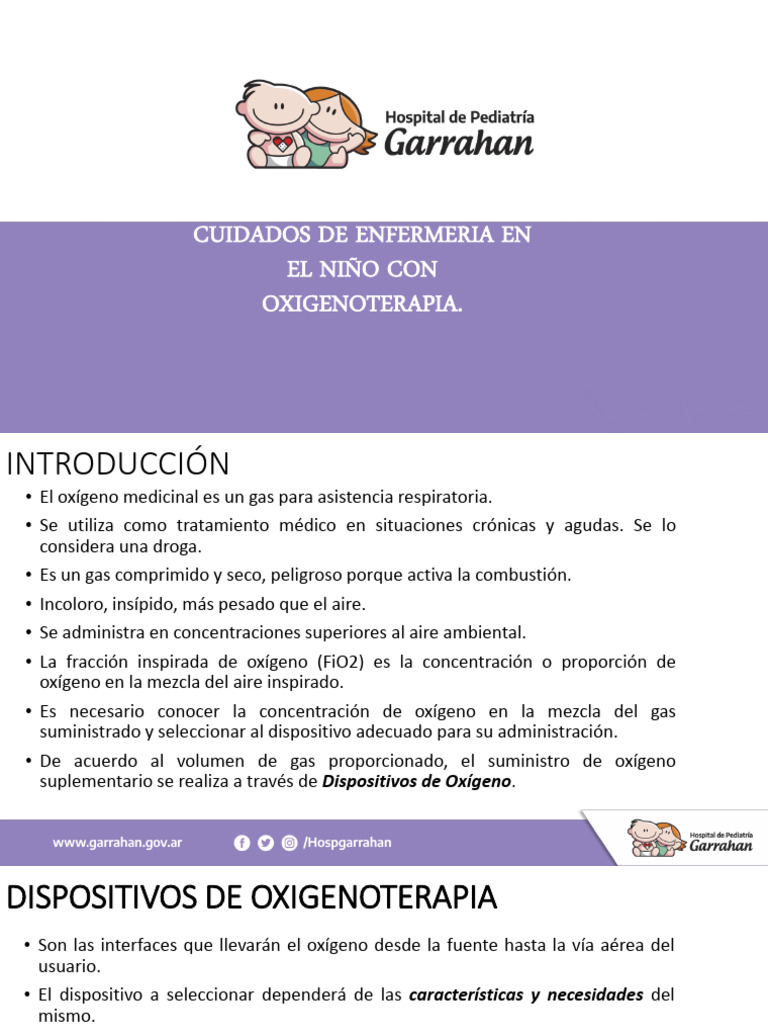 Cuidados de Enfermeria Oxigenoterapia.2021 | PDF