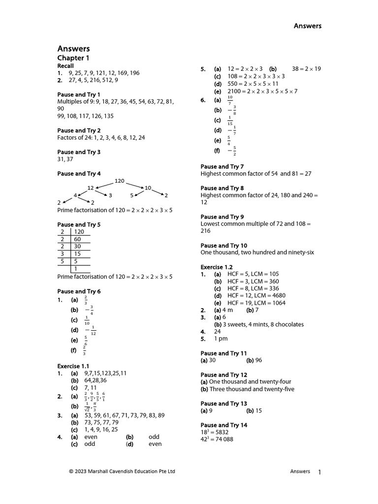 IGCSE Maths CE 0580 0980 SB Answers - 240623 - 190935 | PDF