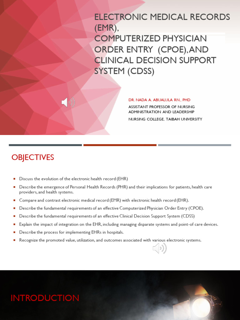 Emr, Cpoe, CDSS | PDF