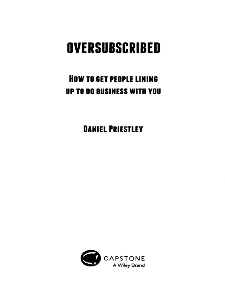 Oversubscribed | PDF