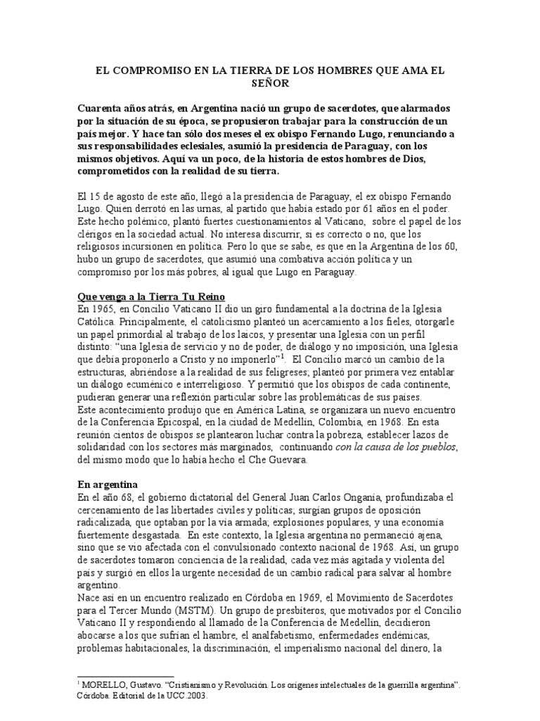 Nota Revista MSTM | PDF | Iglesia Católica | Paraguay