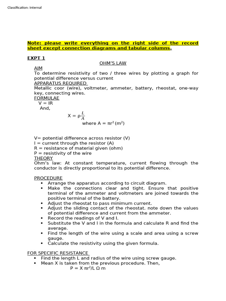 Grade 12 Practical record works | PDF