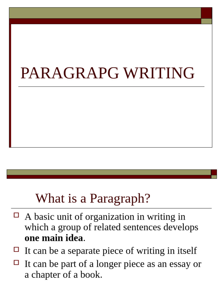 PARAGRAPG WRITING | PDF