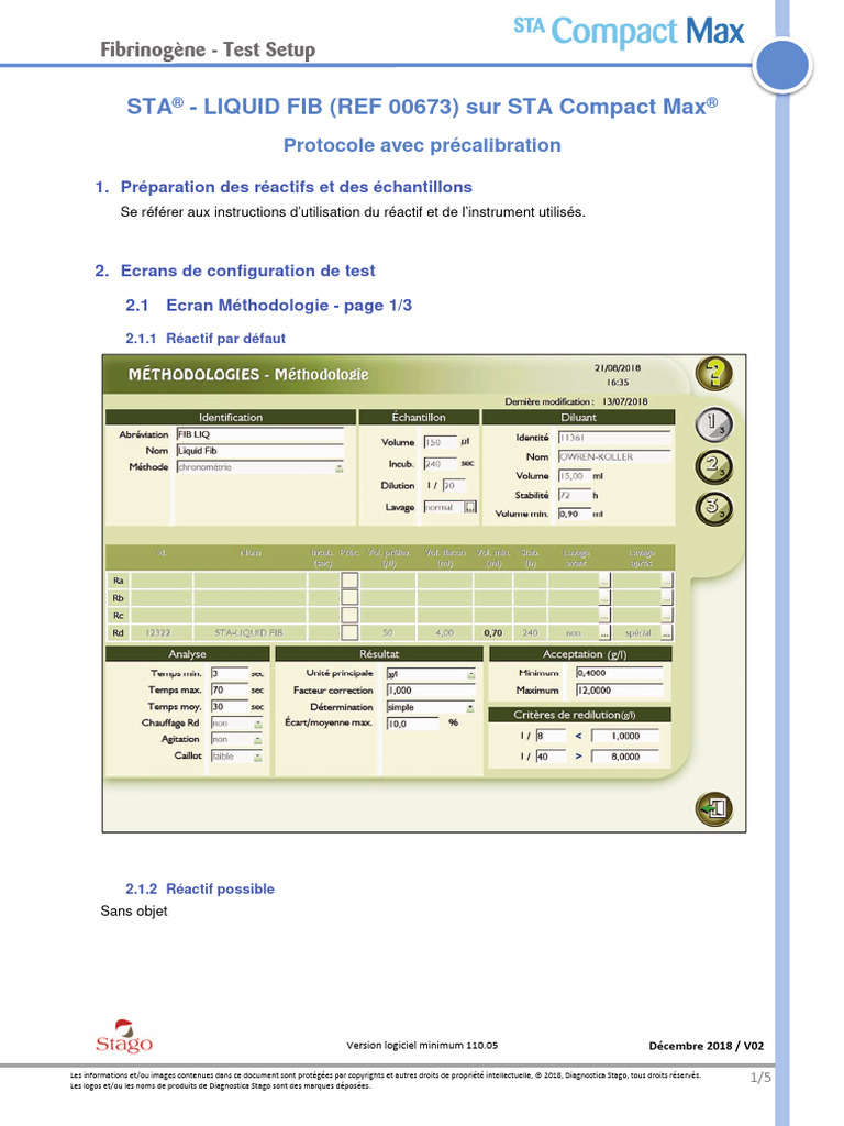 Sta Liquid Fib Precal FR Sta Compact Max 12 2018 | PDF