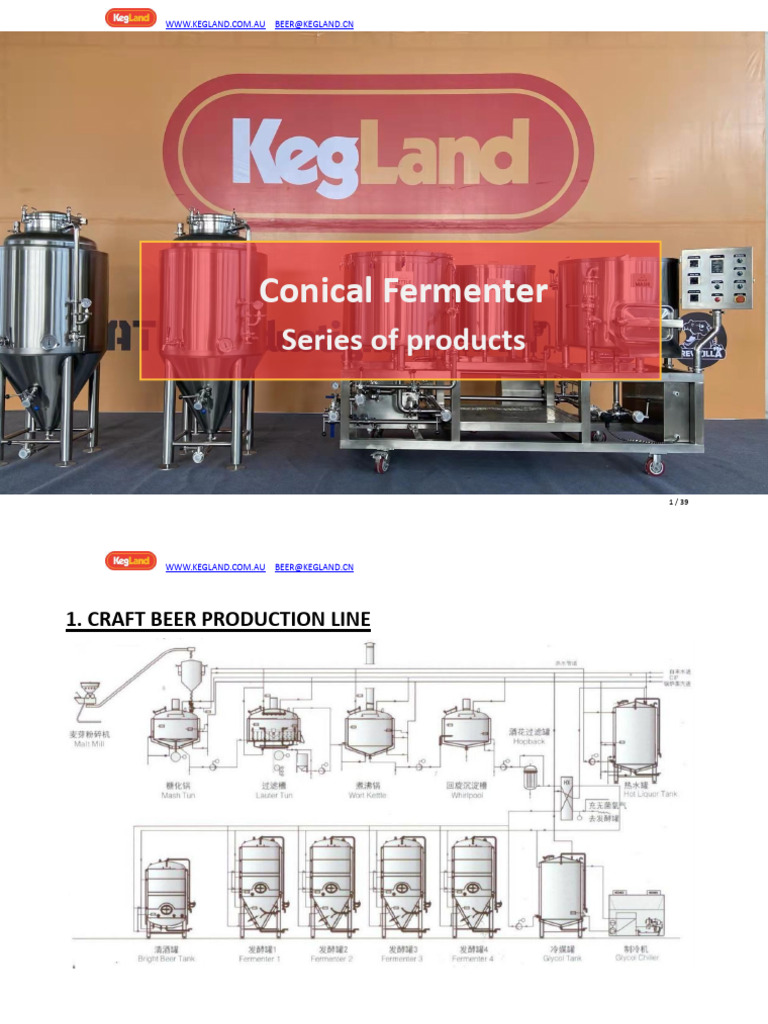 KEGLAND Conical Fermenter Series of Products 2021 | PDF