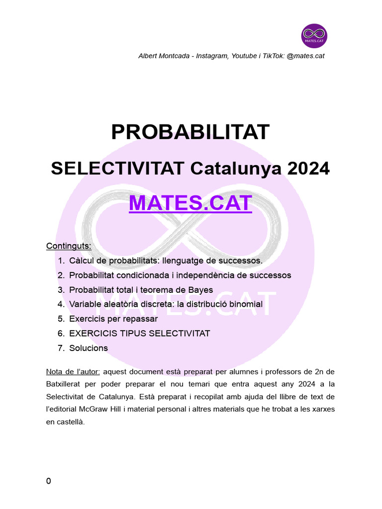 Apunts Probabilitat | PDF