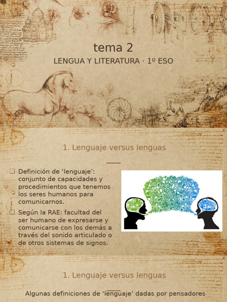 1 Eso Lengua Tema 2 | PDF