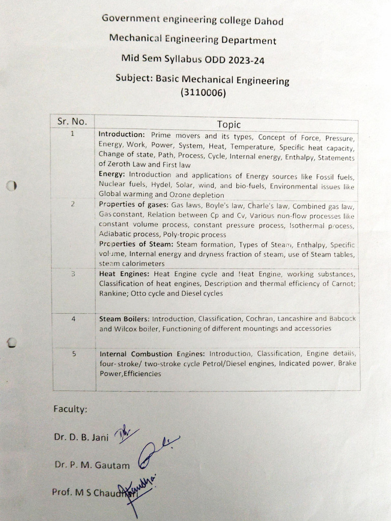 BME Mid Sem Syllabus Odd 2024-25 | PDF
