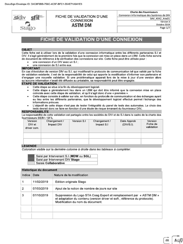 Lbm Synlab Vaison 84_Fiche SIDIV Validation Connexion_STA-Compact Max ...