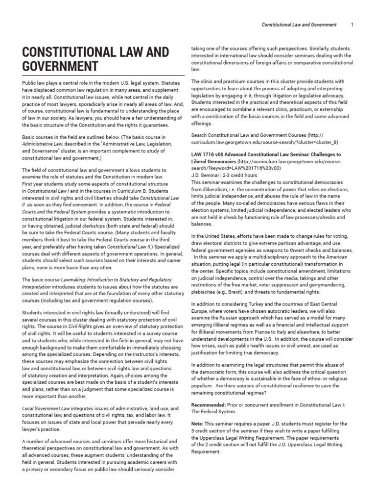 Constitutional Law Government | PDF