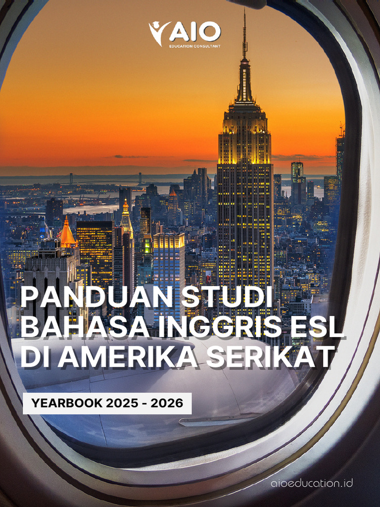 Year Book Studi ESL Amerika Serikat 2025 - 2026 AIO Education | PDF