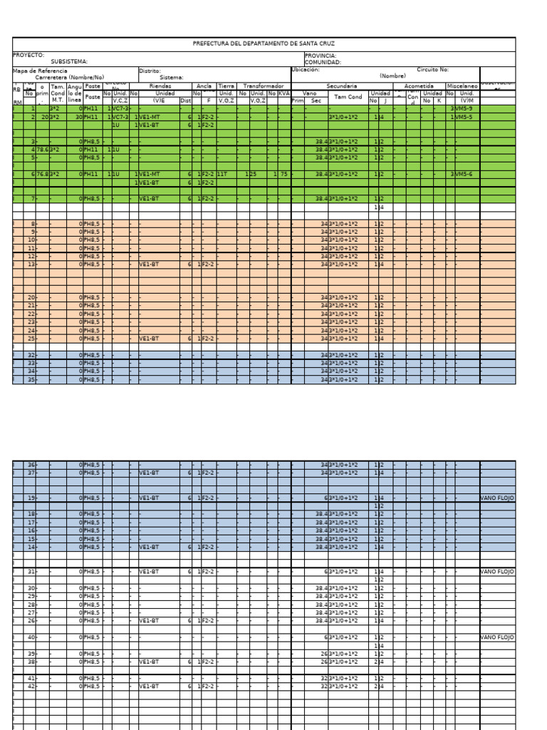 Hoja de Estacado Final | PDF