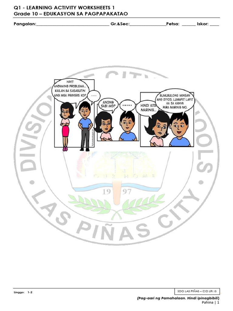 Q1 G10 Esp Law 1 | PDF