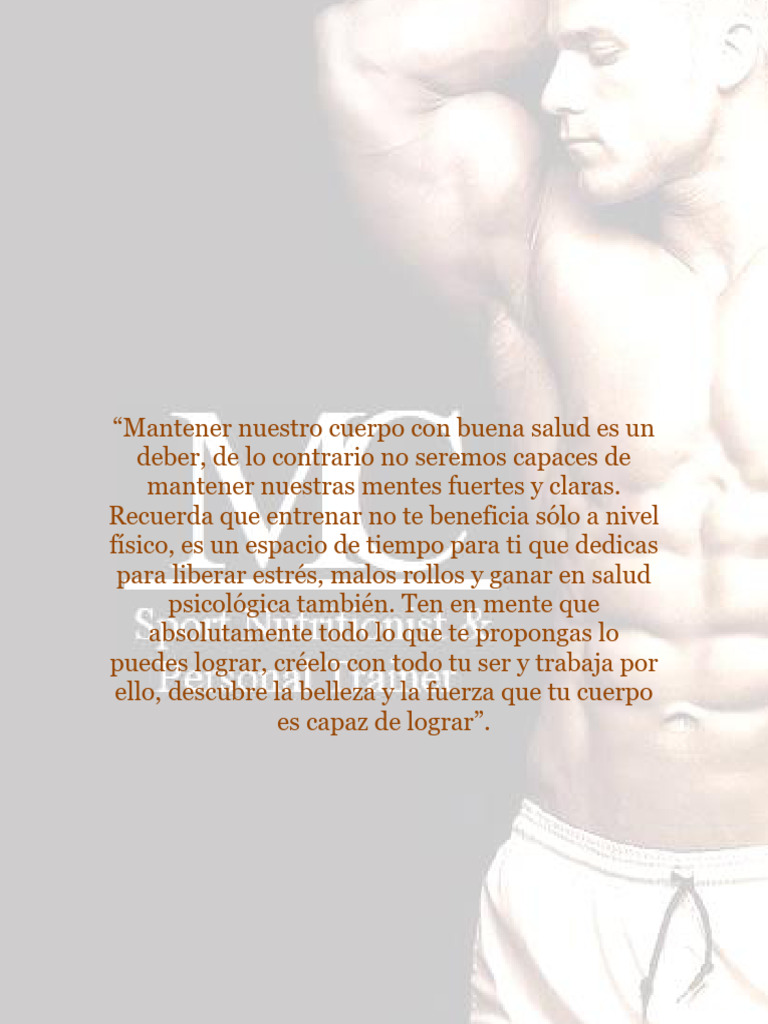 Plan Nutricional de Volumen y Plan de Entrenamiento - Luis W. 2 | PDF