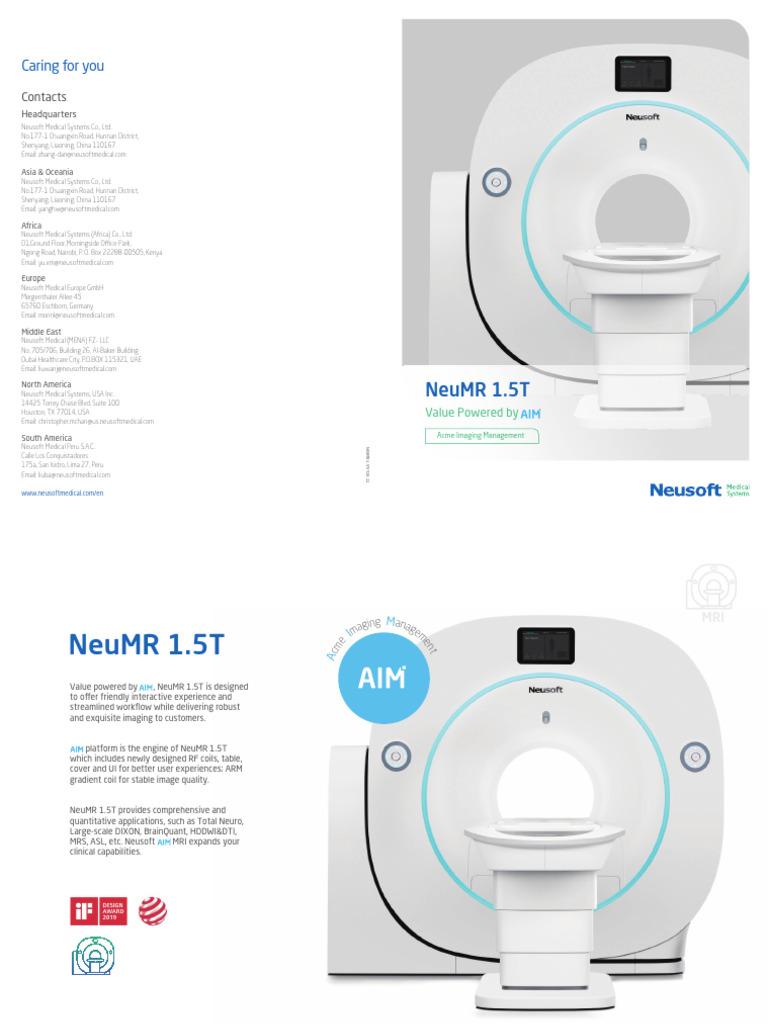 MRI - NeuMR 1.5T Brochure | PDF