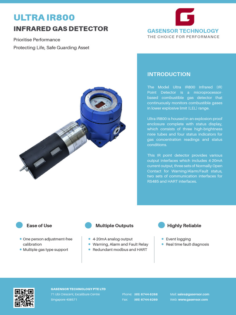 Datasheet Ultra IR800 | PDF