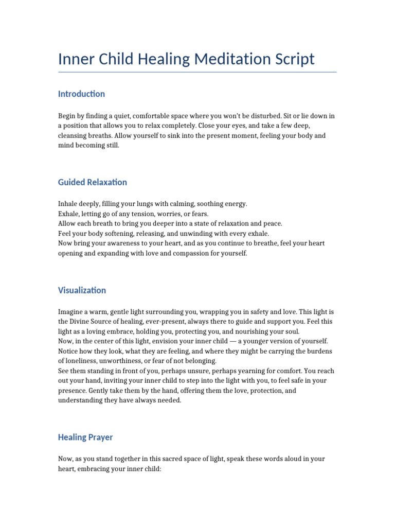 Inner_Child_Healing_Meditation_Script | PDF