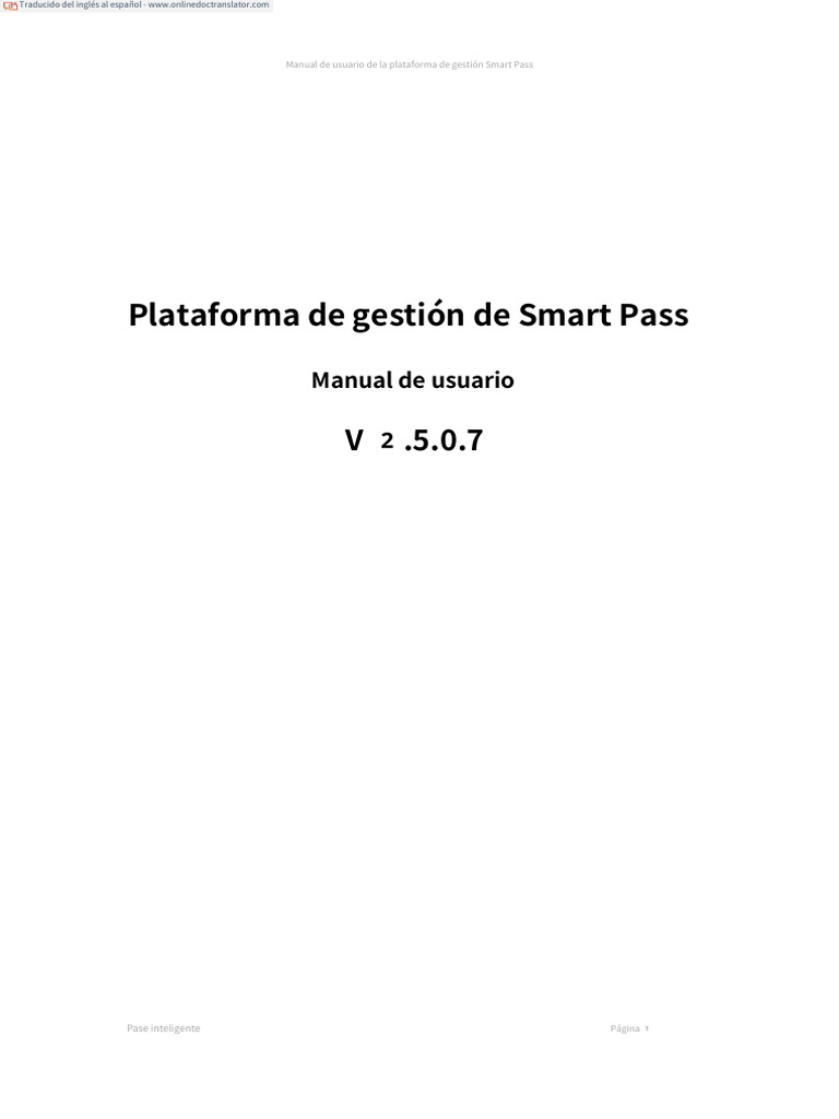ESP-DC MIPS Smart Pass Management Platform User Manual | PDF