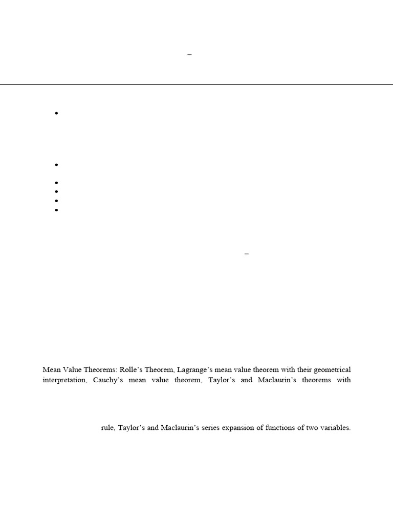 Linear Algebra and Calculus: (Common To All Branches) | PDF