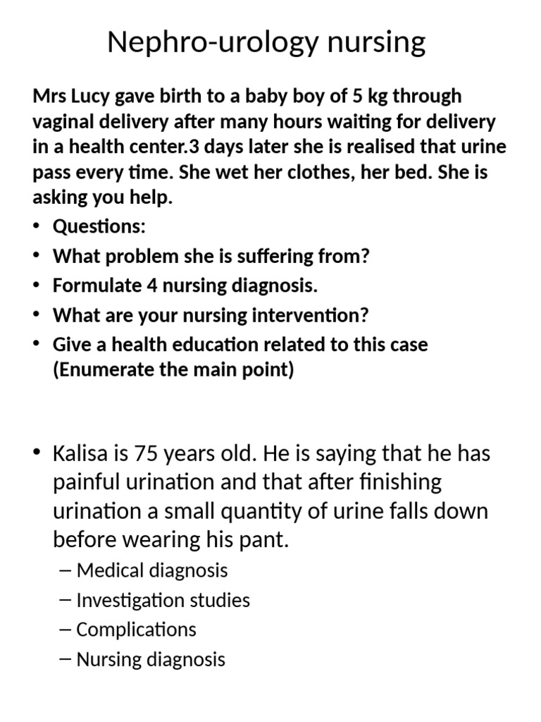 Case Studies Nephro-Urology Nursing | PDF