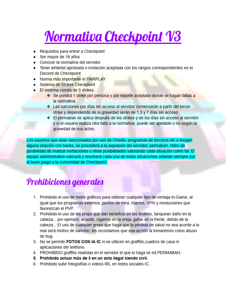 Normativa Checkpoint V3 | PDF