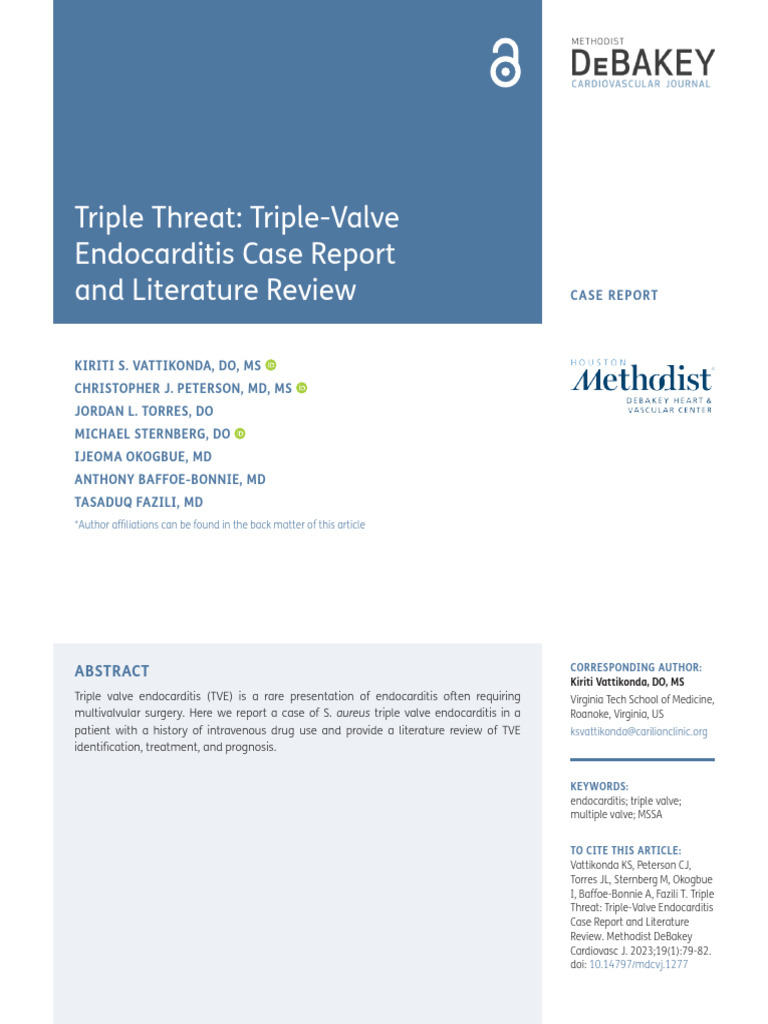 Triple Threat Triple-Valve Endocarditis | PDF