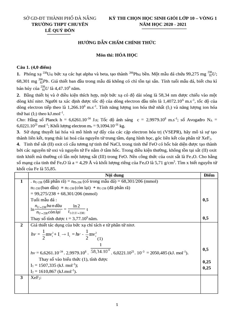 LQD HSG 10 (2020-2021) Vòng 1 (HDC) | PDF