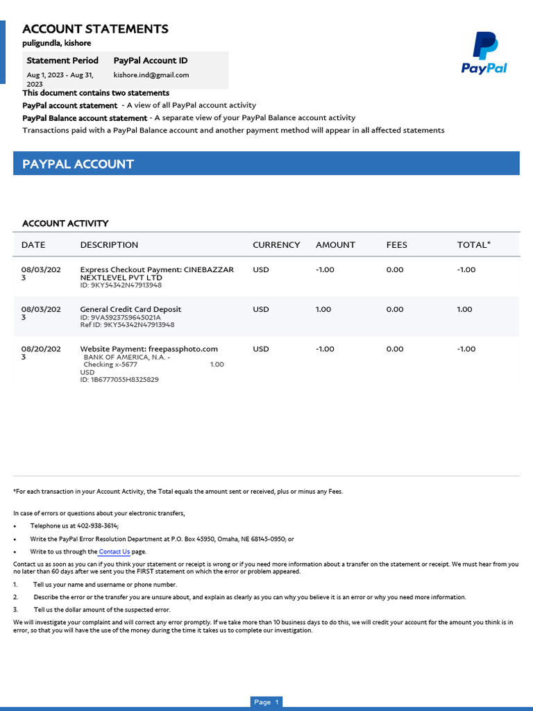 Statement Aug 2023 | PDF