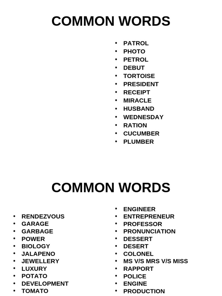 word-list | PDF