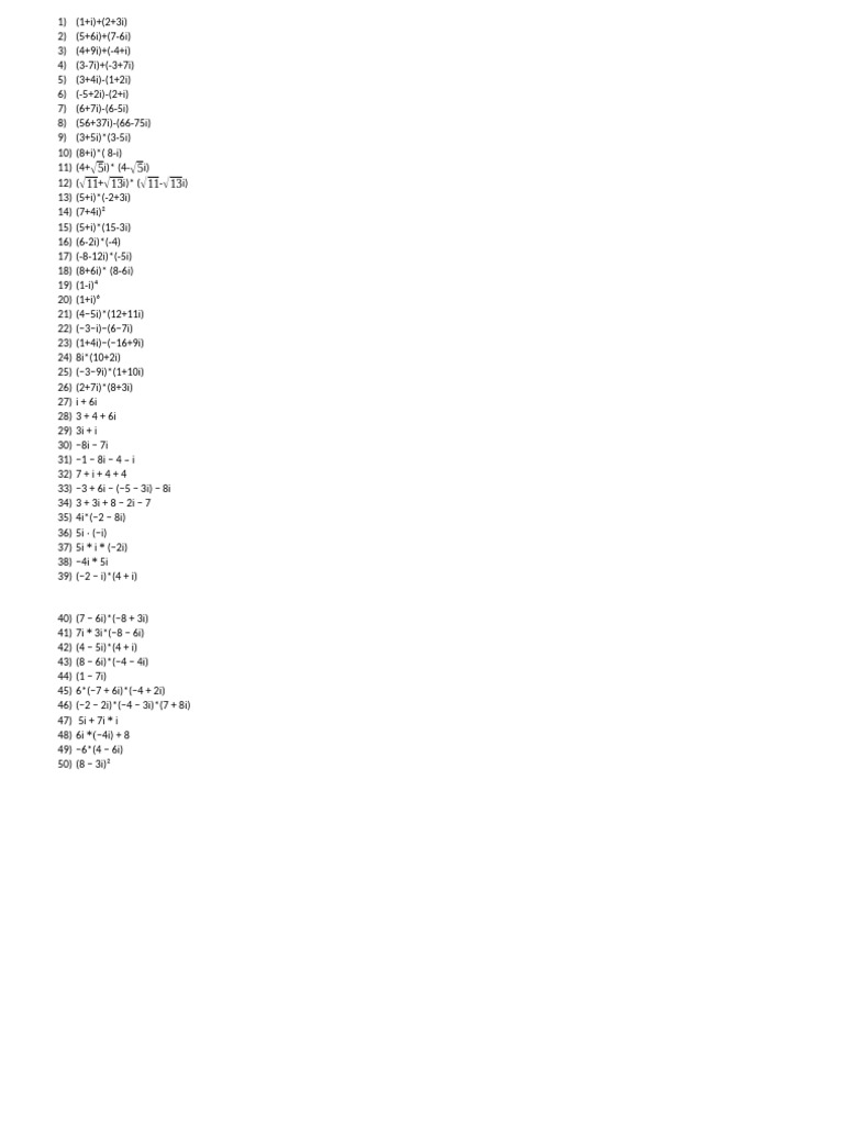 Complex Numbers | PDF