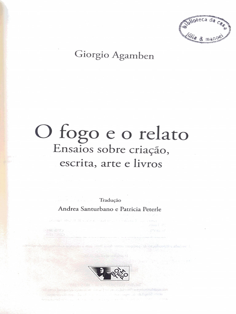 AGAMBEN G Do Livro À Tela... | PDF