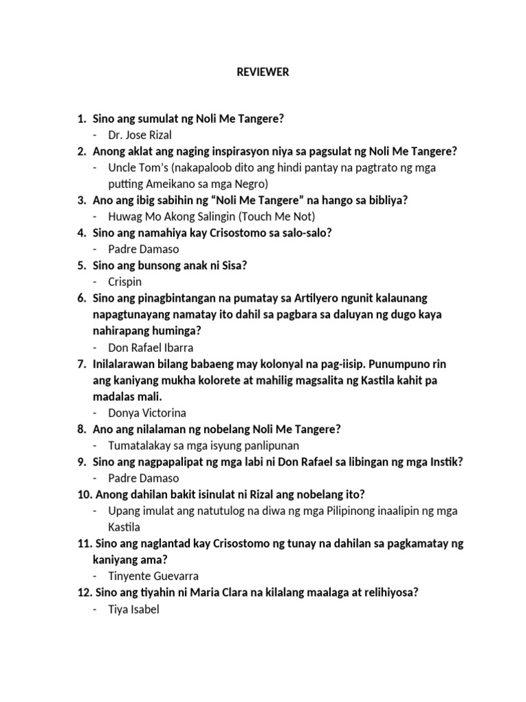Filipino Reviewer | PDF