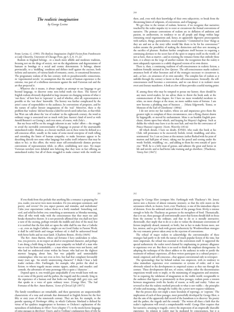 Levine - The Realistic Imagination | PDF