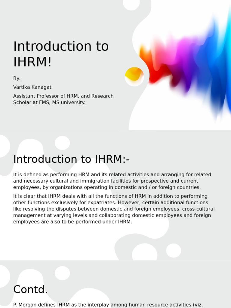 Unit 1 and 2 - IHRM-21-8-23 | PDF