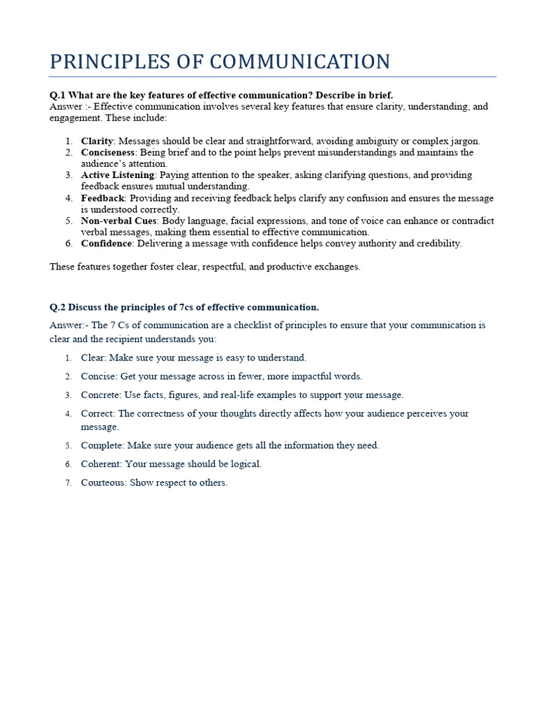 Principles of Communication | PDF