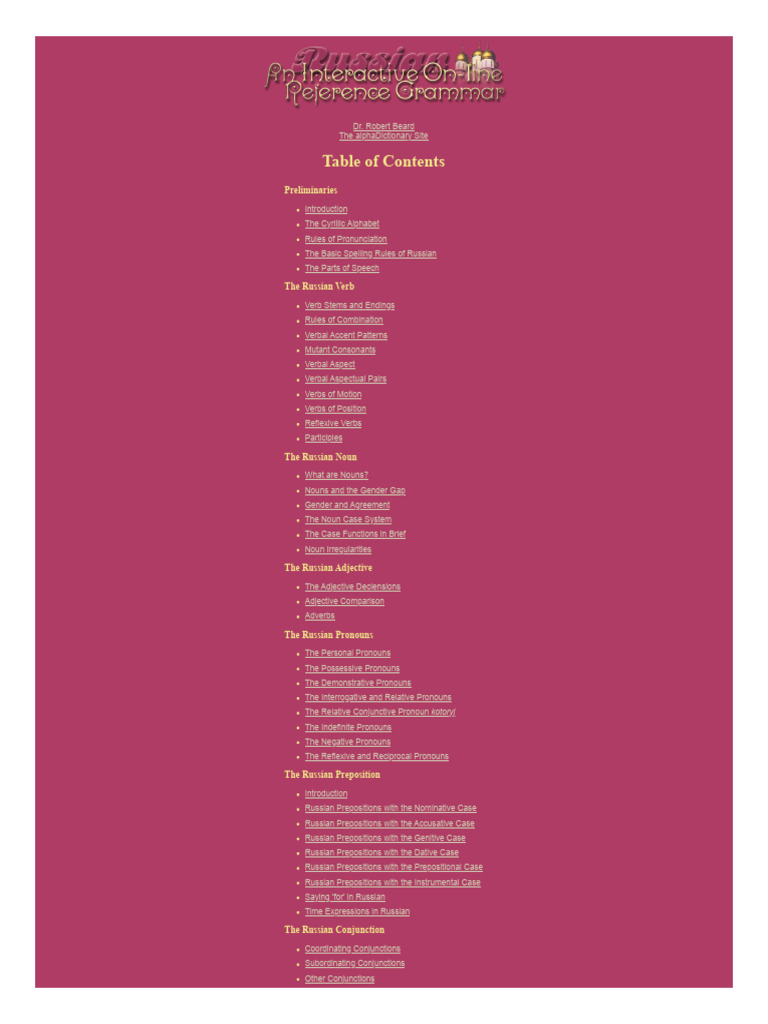 WWW Alphadictionary Com Rusgrammar Index HTML | PDF